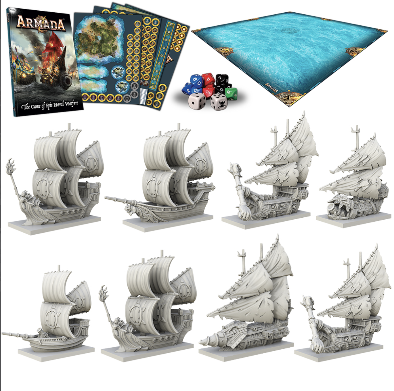 ARMADA: GAME OF EPIC NAVAL WARFARE - 2 Player Starter Set | Rivertown Games